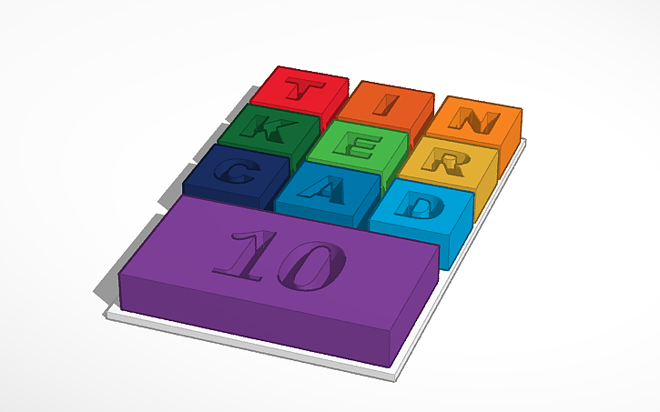 3D design Tinkercad 10 Logo - Tinkercad