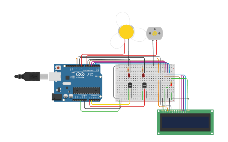 Circuit design Riego automatico. - Tinkercad