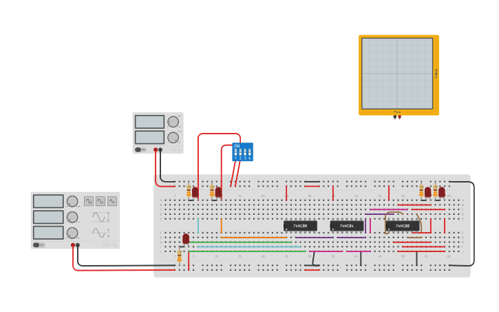 Circuit design JK latch - Tinkercad