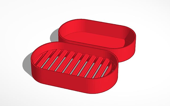 3D design soap dish - Tinkercad