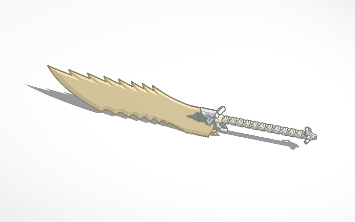 3D design Execu's Dragon Bone Steel 2-Handed Cleaver - Tinkercad