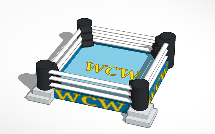 3D design WCW Wrestling Ring - Tinkercad