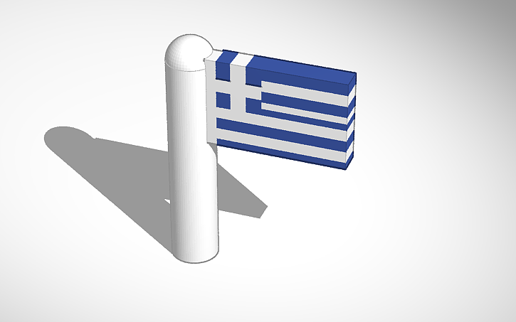 3D design Flag Of Greece - Tinkercad