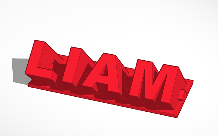 3D design Name project - Tinkercad