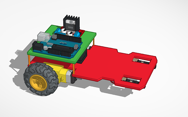 3D design Seguidor de línea - Tinkercad