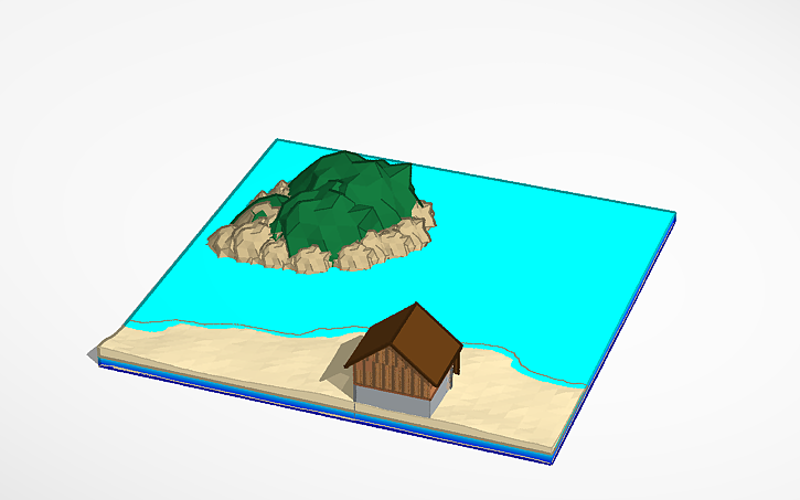 3D design Beach House - Tinkercad