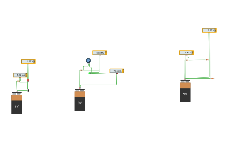 Circuit design Basic Voltage current measurement - Tinkercad