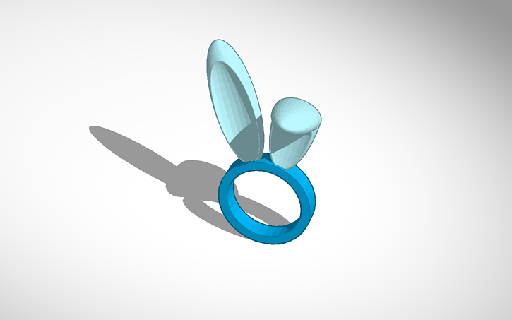 3D design bunny ring | Tinkercad