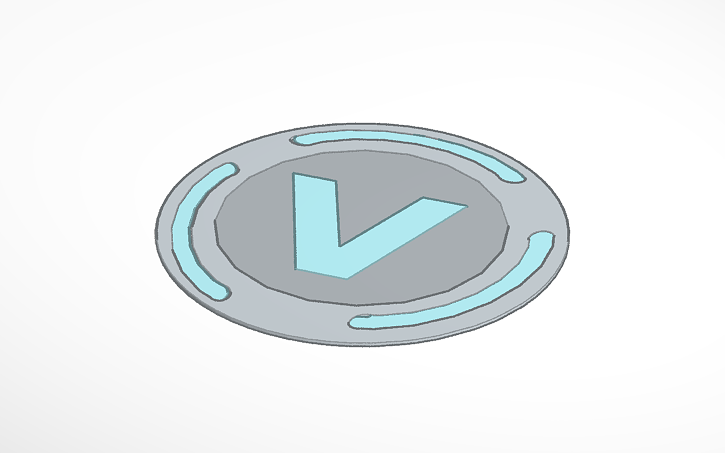 3D design V-Bucks | Tinkercad