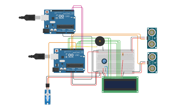 Circuit design Smart Bin Demonstration - Tinkercad