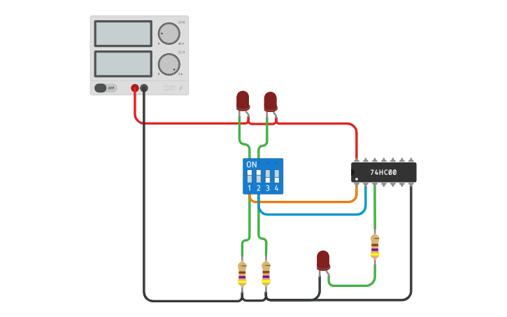 Circuit design Circuito NAND | Tinkercad