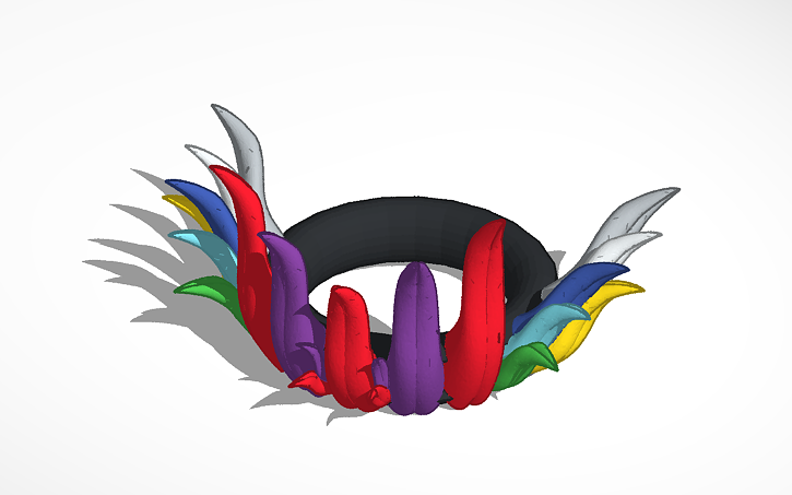 3D design Elemental Chaos's Chaotic Element Crown | Tinkercad