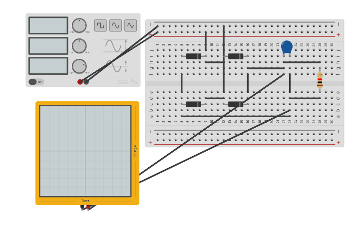 Circuit design osciloscopio - Tinkercad