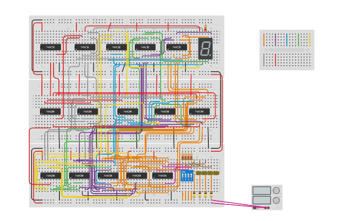 Circuit design my 7 hex main - Tinkercad
