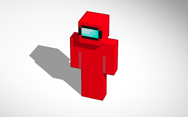 3D design Among Us Minecraft Skin - Tinkercad