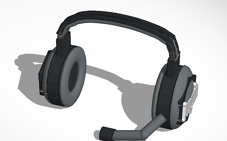 3D design Gaming headset - Tinkercad