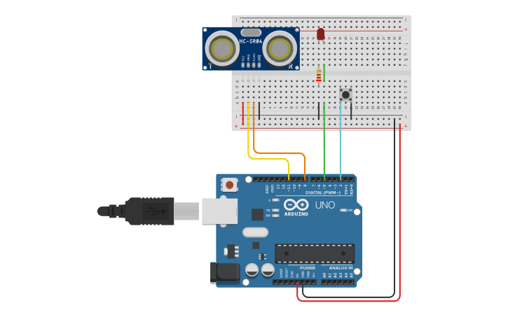 Circuit design Basco, Ultrasonic Sensor Activity (CpE416) - Tinkercad
