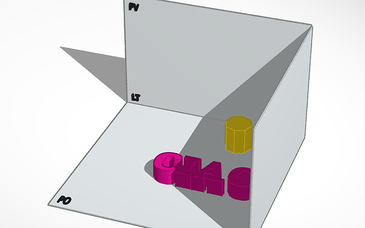 3D design Copy of Proiezioni Ortogonali di un prisma a b base ottagonale | Tinkercad