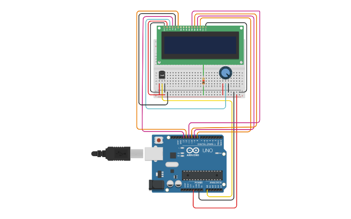 Circuit Design Sensor De Temperatura Con Display Tinkercad