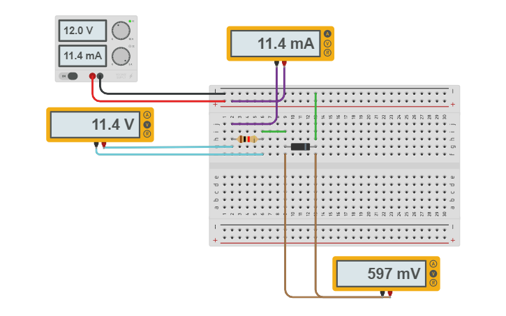 Circuit design Prática 4 (circuito 1) - Tinkercad