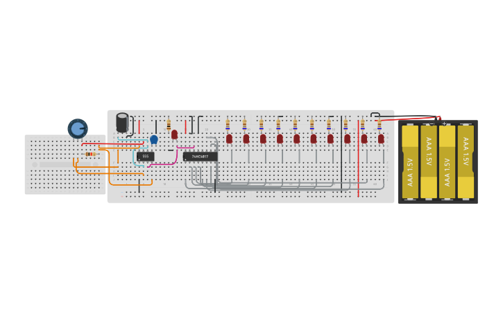 Circuit Design Led Chaser Using 4017 Counter And 555 Timer Estacion