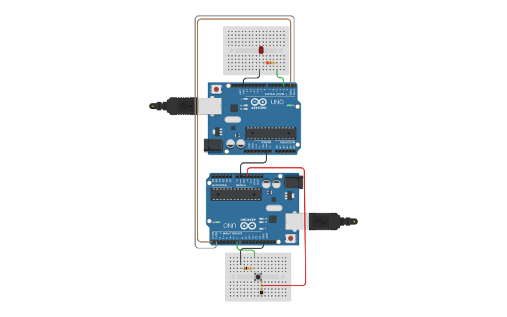 Circuit Design Serial Entre 2 Arduinos Tinkercad