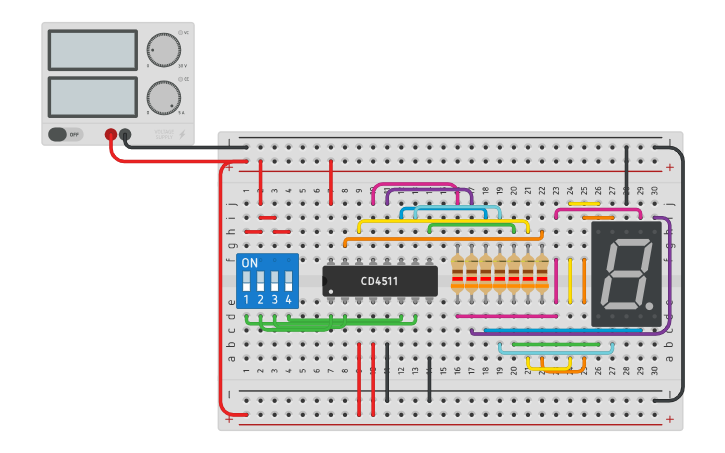 Circuit design II Display de 7 segmentos don decodificador CD4511 parte ...