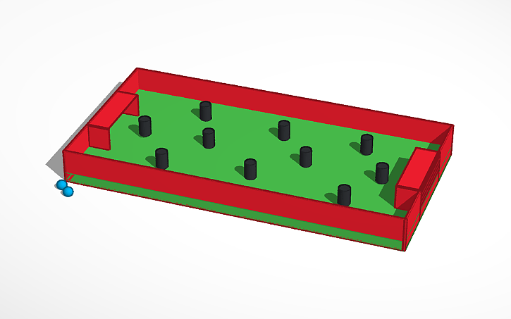 3D design Desktop Soccer W/ Pegs | Tinkercad
