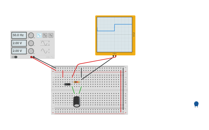 Circuit design Condensador | Tinkercad