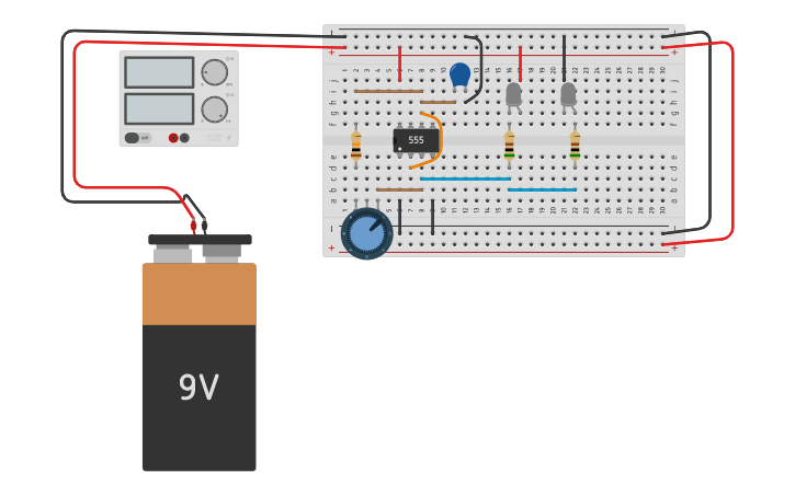 Circuit design Square Wave Generator - Tinkercad