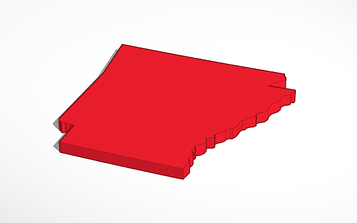 3D design State of Arkansas - Tinkercad