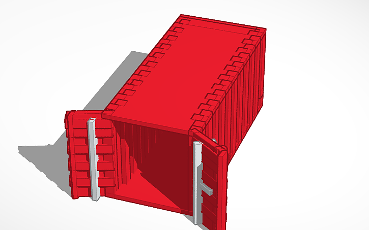 3d Design Shipping Container Open Tinkercad