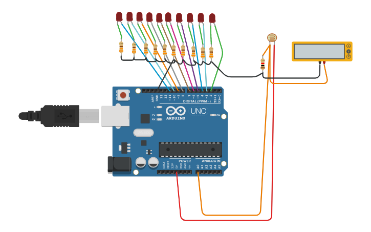 Circuit design Luximetro - Tinkercad