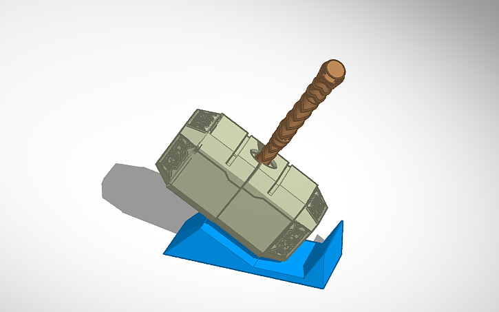 3D design Thor hammer - Tinkercad