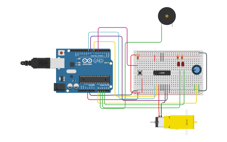 Circuit design Control de motor | Tinkercad