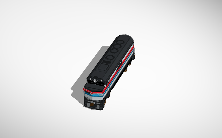 3D design Amtrak F40PH locomotive 321 - Tinkercad