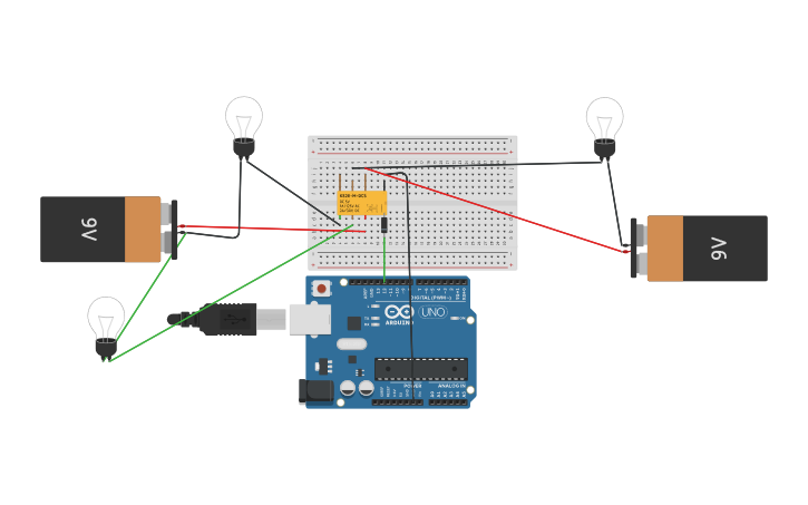 Circuit design How to use relay - Tinkercad