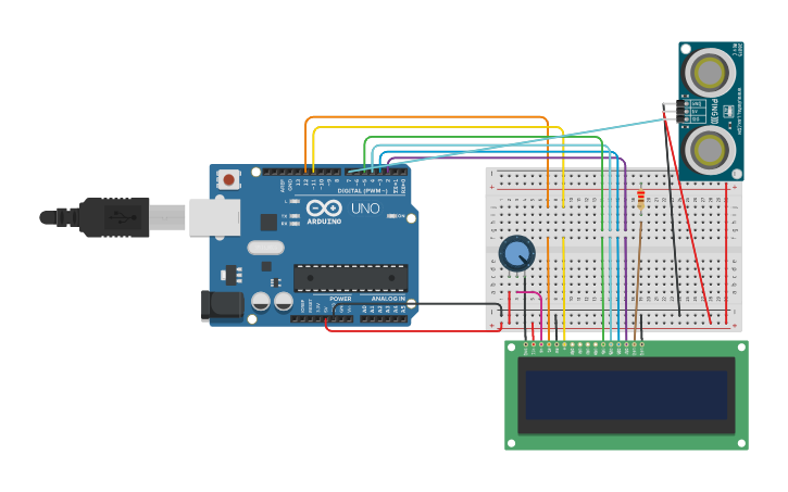 Circuit design LCD Display - Tinkercad