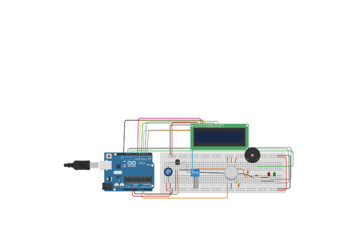 Circuit design fire system - Tinkercad