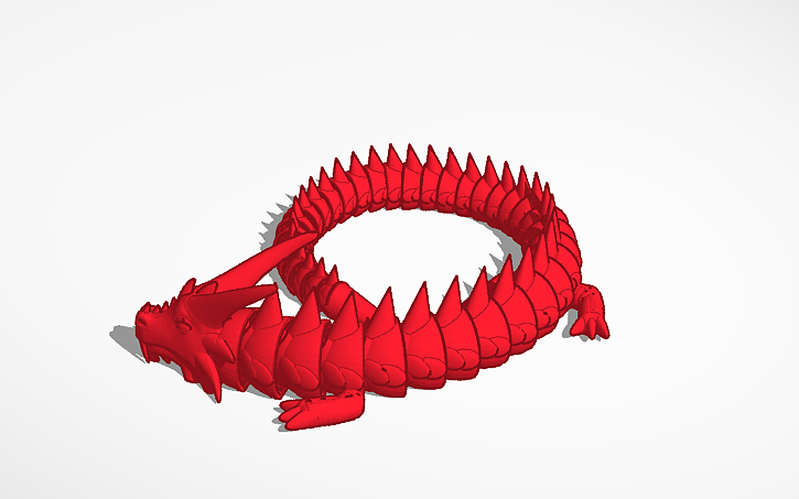 3D design Copy of movable dragon - Tinkercad