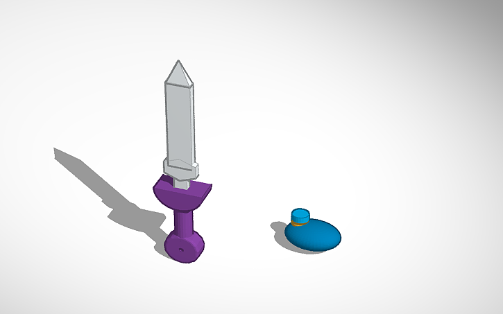 3D design master sword and ocarina of time | Tinkercad
