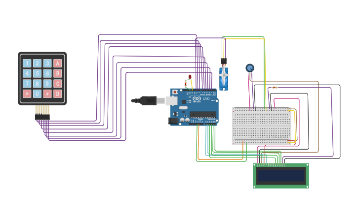 Circuit Design Password Based Door Locking System Tinkercad