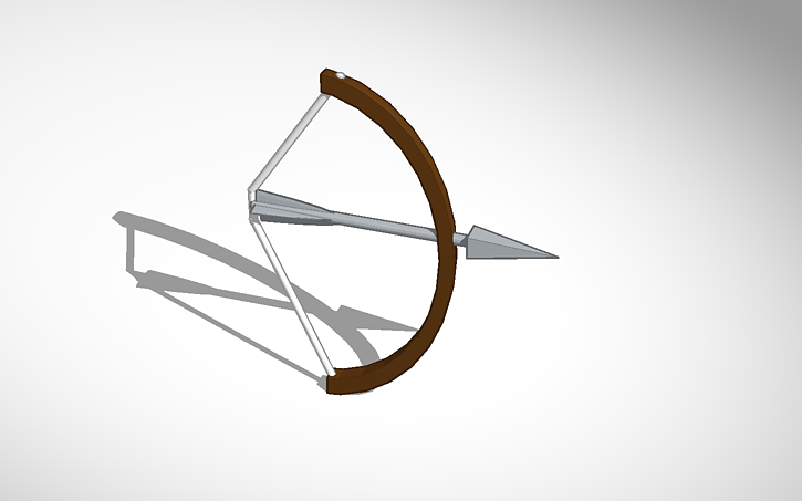 3D design bow and arrow - Tinkercad