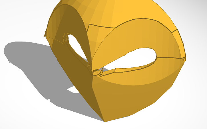 3D design golden guard mask(toh) - Tinkercad