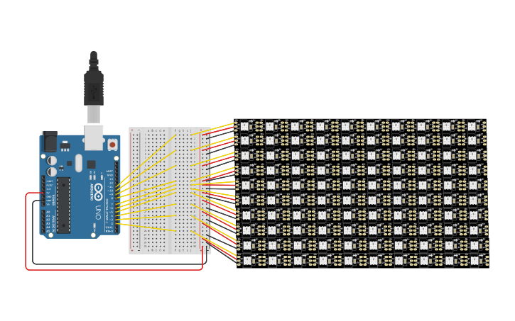 Circuit design Neopixel Array 10 x 10 | Tinkercad Circuit design Neopixel Array 10 x 10 | Tinkercad