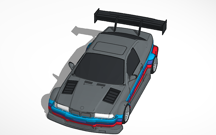 3D design BMW e36 m3 PTG racing body kit - Tinkercad