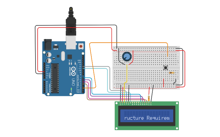 Circuit design Arduino LCD Interfacing - Tinkercad