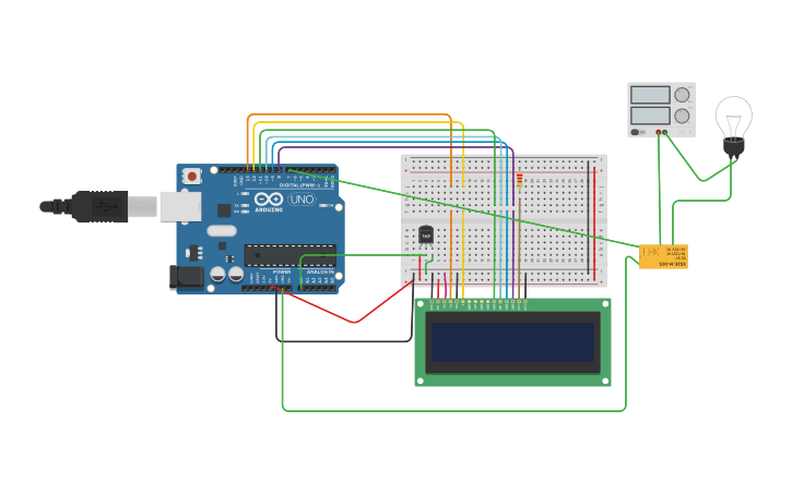 Circuit design House temp Sensor | Tinkercad