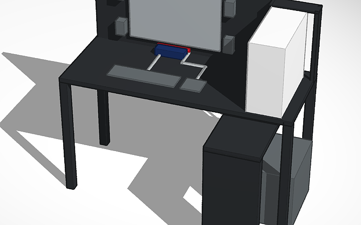 3D design Copy of Сomputer desk build | Tinkercad