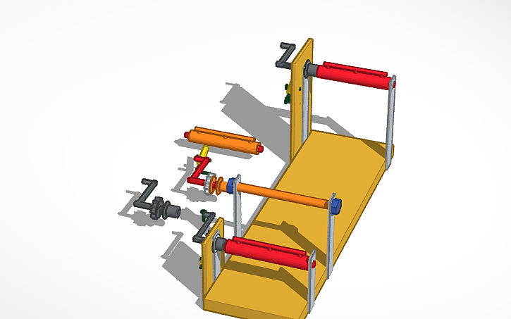3D design Pearl loom with two rachet mechanisms - Tinkercad